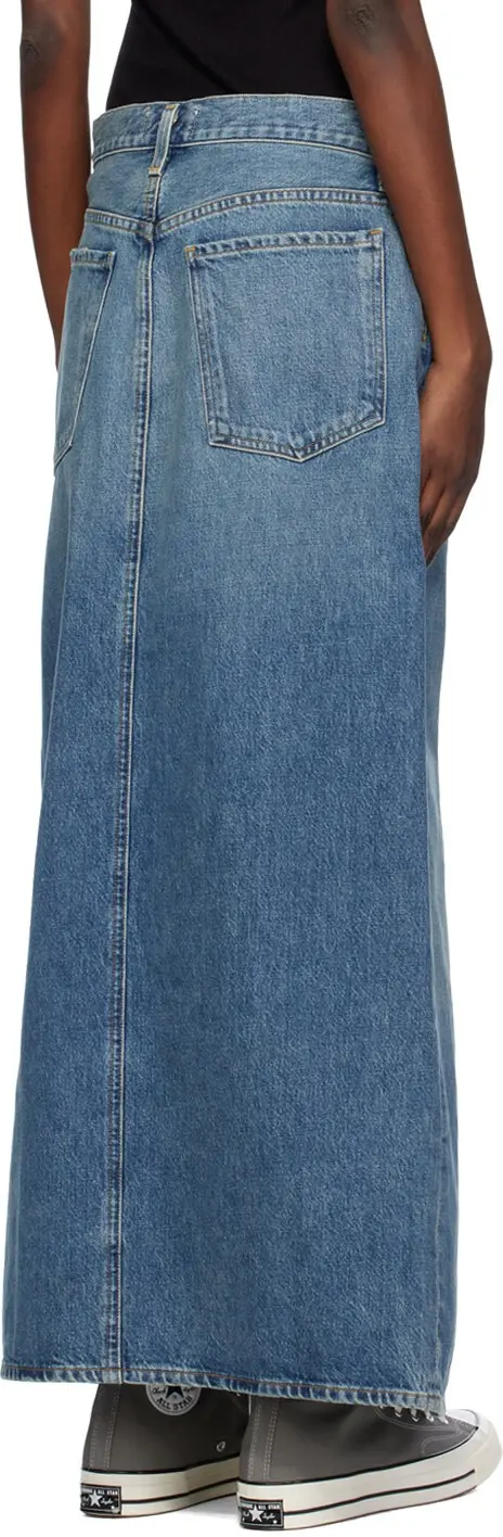 AGOLDE Denim Belted Midi Skirt