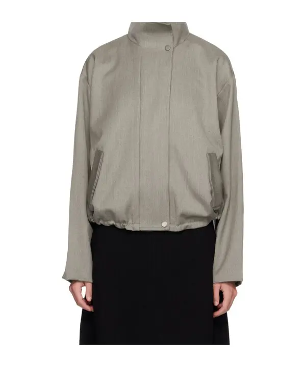 ST. AGNI Bomber Jacket With Drawstring Hem
