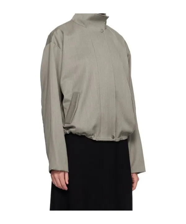 ST. AGNI Bomber Jacket With Drawstring Hem