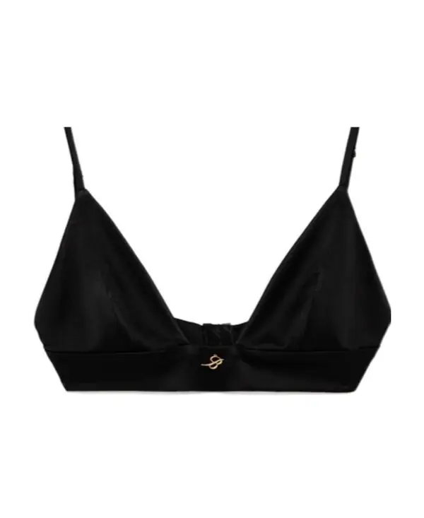 Blumarine Logo Plaque Cropped Top - Black