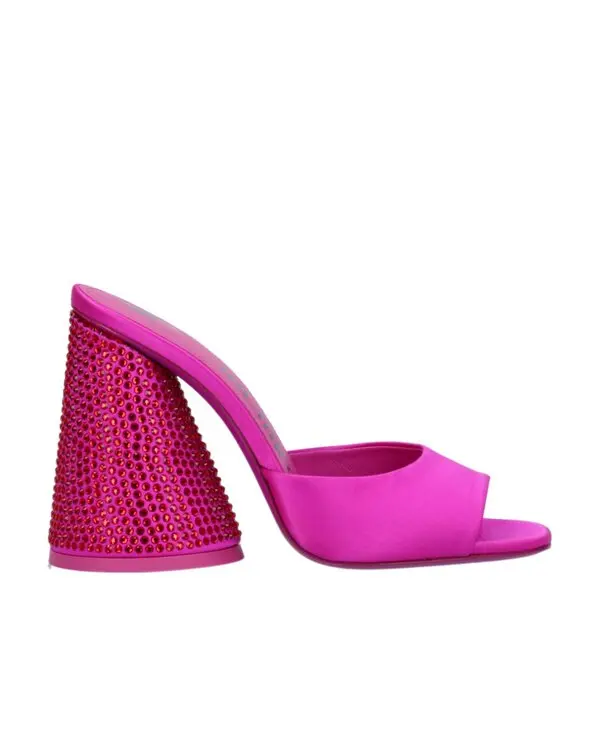 Attico The Luz Chunky Heel Mule - Pink
