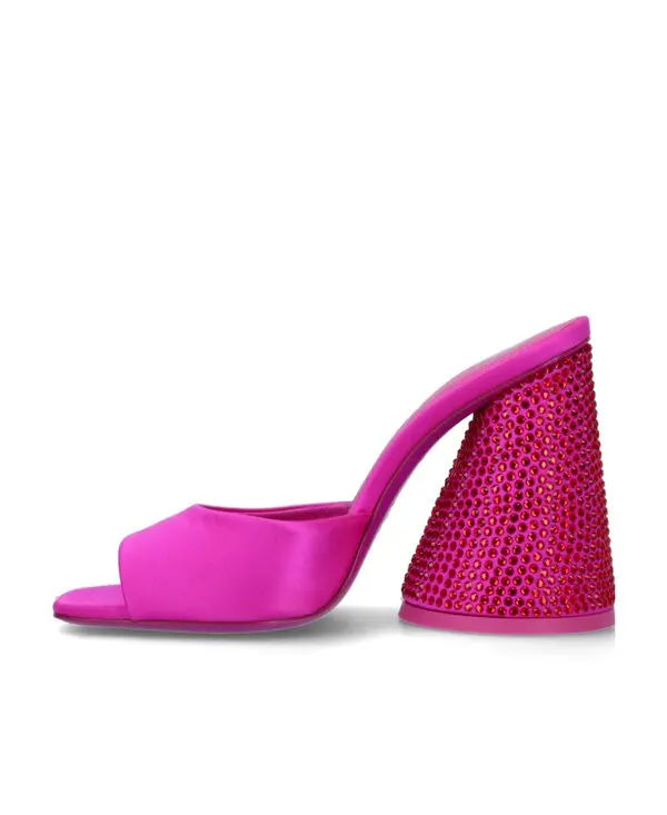 Attico The Luz Chunky Heel Mule - Pink