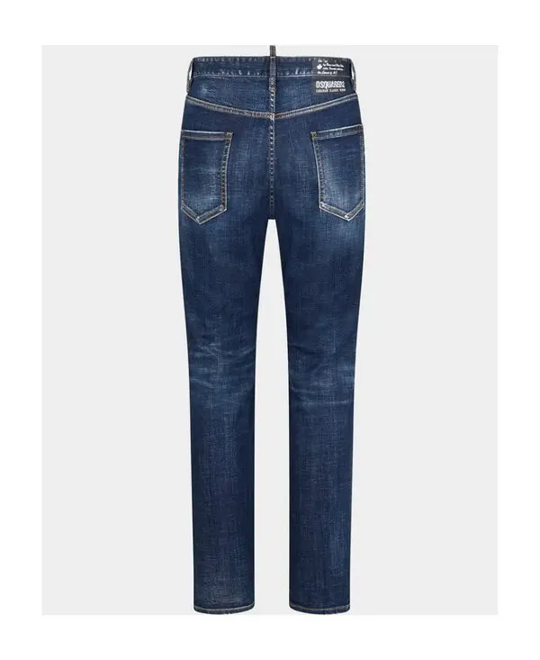 Dsquared2 Logo Patch Straight-leg Jeans - Blue