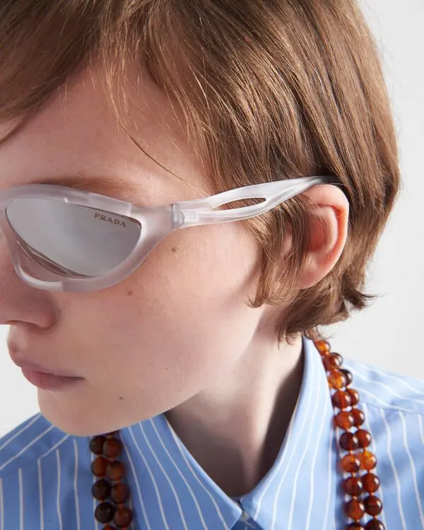 Prada Irregular Frame Sunglasses - White