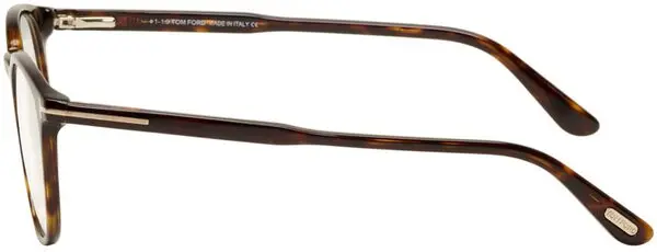 TOM FORD Tortoiseshell Round Frame Glasses - Brown