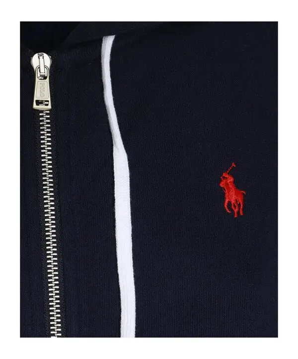Polo Ralph Lauren Zip Hoodie With Logo - Blue