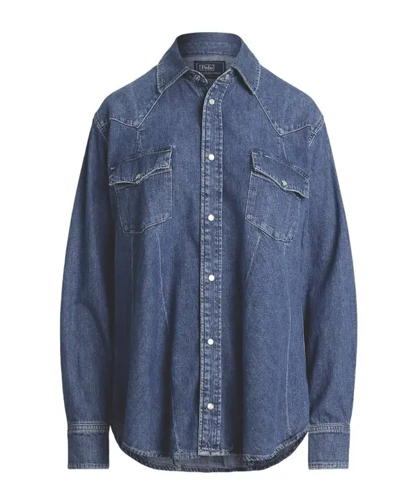 Polo Ralph Lauren Long-sleeved Denim Shirt - Blue