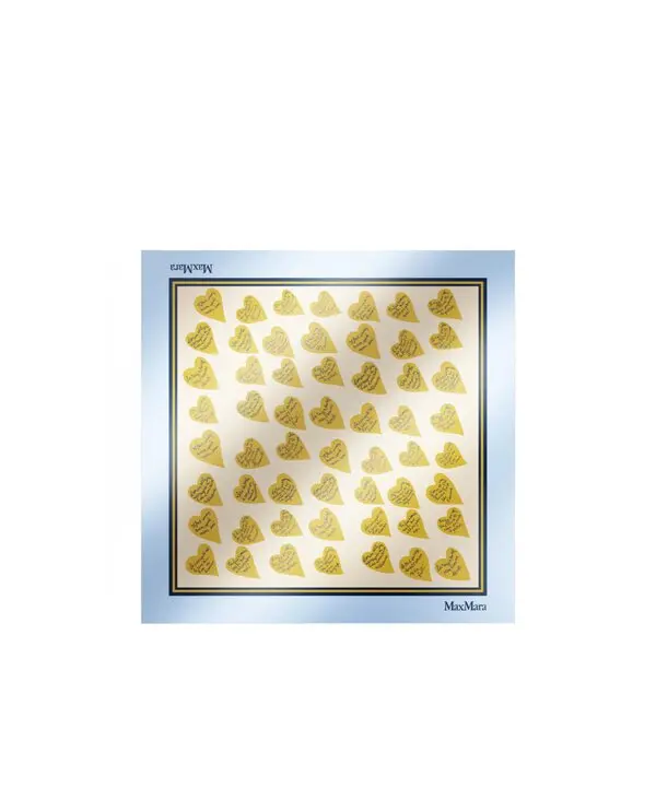Max Mara Printed Silk Scarf - Blue
