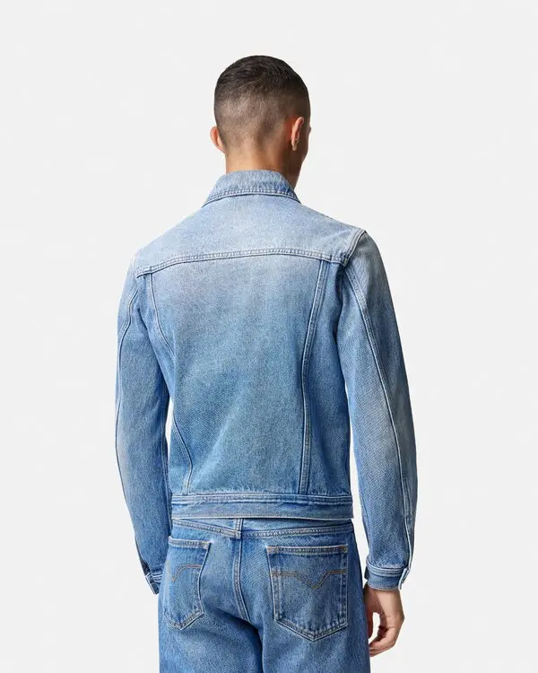 Versace Medusa Biggie Embellished Denim Jacket