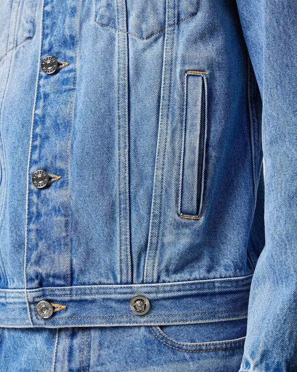 Versace Medusa Biggie Embellished Denim Jacket