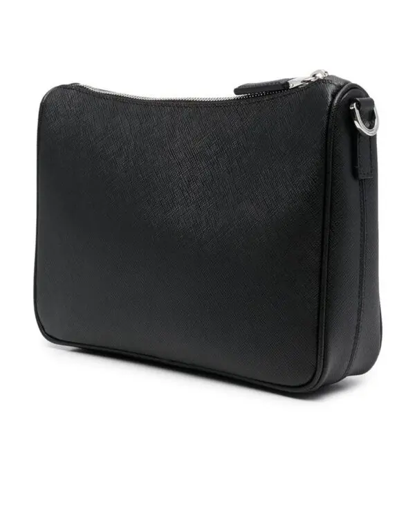Prada Logo Plaque Zipped Crossbody Bag
