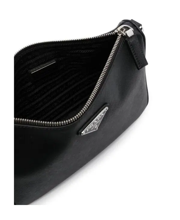 Prada Logo Plaque Zipped Crossbody Bag