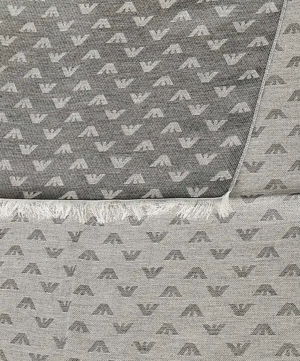 Emporio Armani Logo Monogram Jacquard Scarf