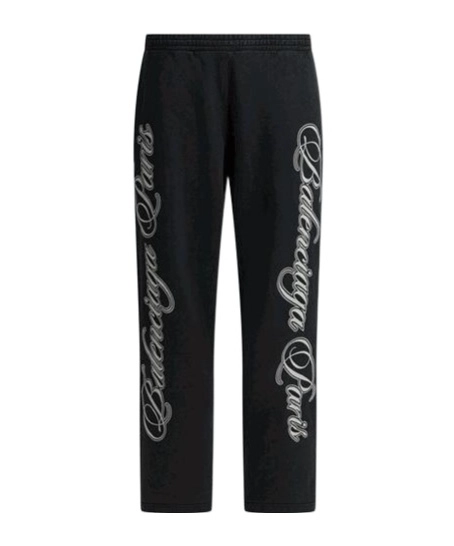 Balenciaga Baggy Cursive Logo Wide-leg Pants - No