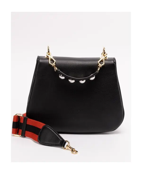 Gucci Blondie Top Handle Bag With Interlocking G Detail - Black
