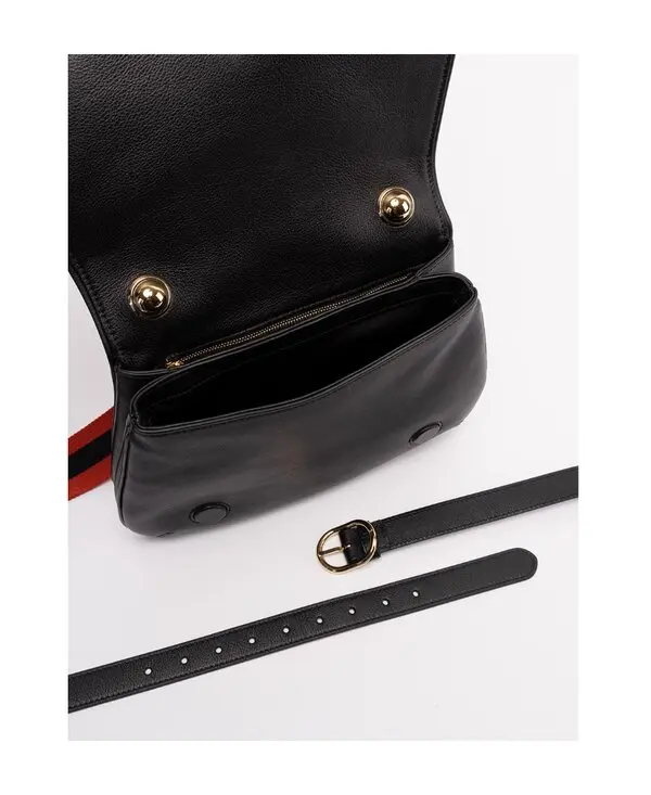 Gucci Blondie Top Handle Bag With Interlocking G Detail - Black