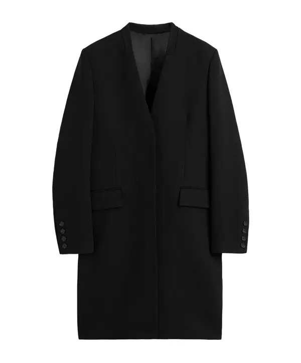 TOTEME Deep Pleat Coat - Black