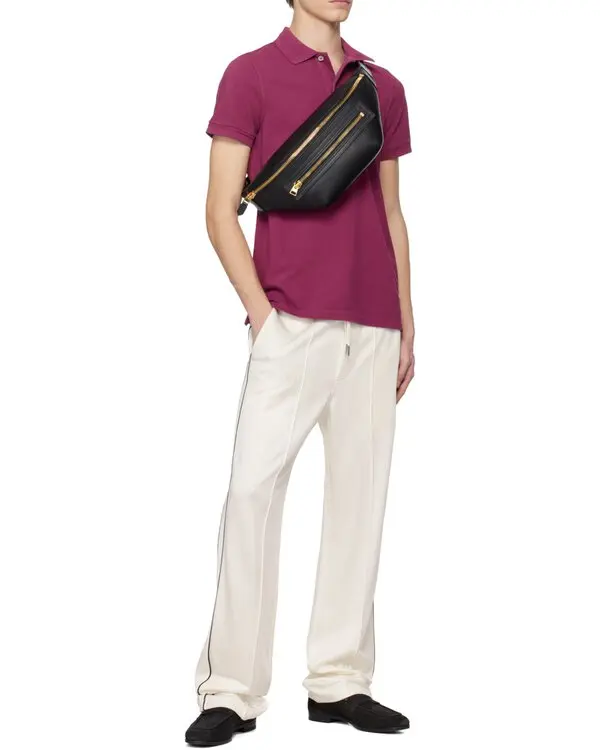 TOM FORD Buckle Short Sleeve Polo Shirt