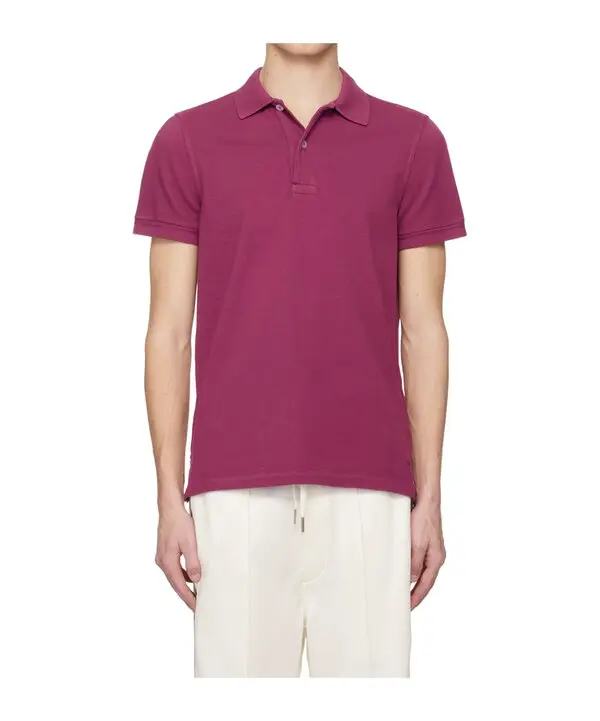 TOM FORD Buckle Short Sleeve Polo Shirt