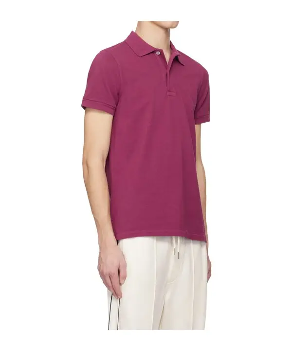 TOM FORD Buckle Short Sleeve Polo Shirt