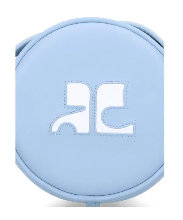 COURREGES Circle Logo Crossbody Bag - Blue