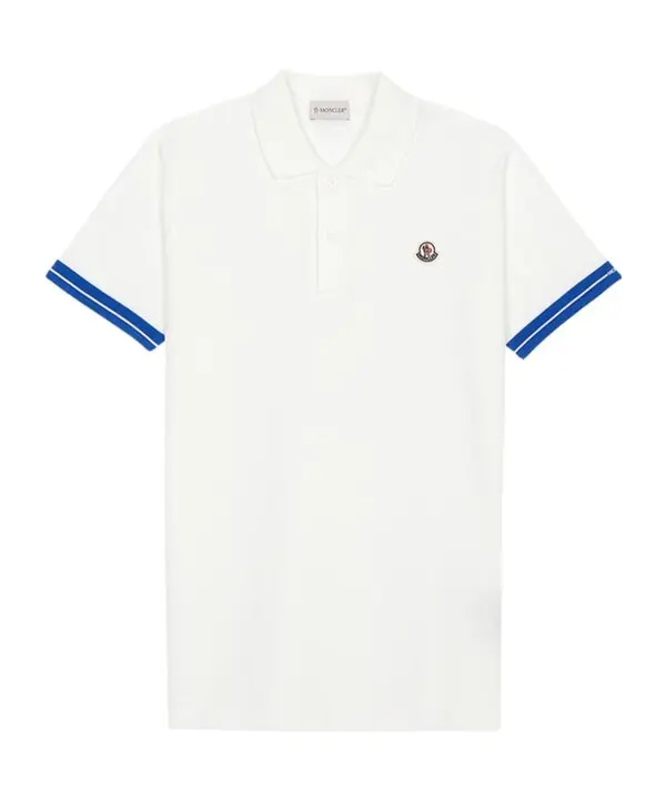 Moncler Short Sleeve Polo Shirt - White