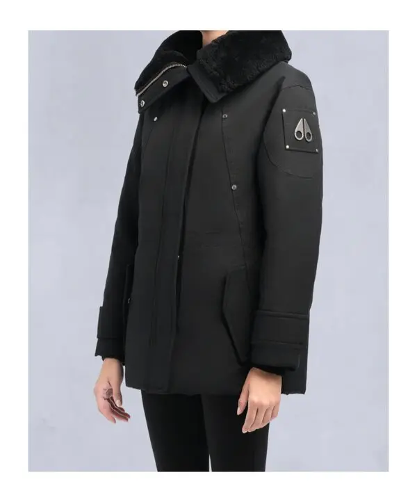 Moose Knuckles Aurora Faux Fur Collar Jacket