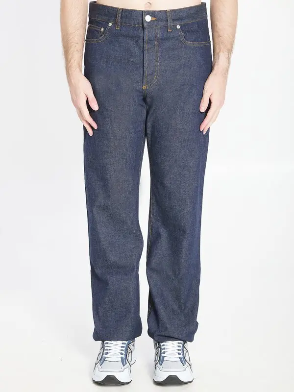 Dior Logo-patch Straight Leg Jeans