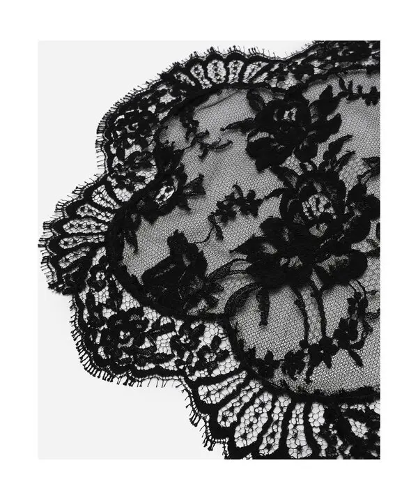Dolce & Gabbana Floral Lace Asymmetrical Top