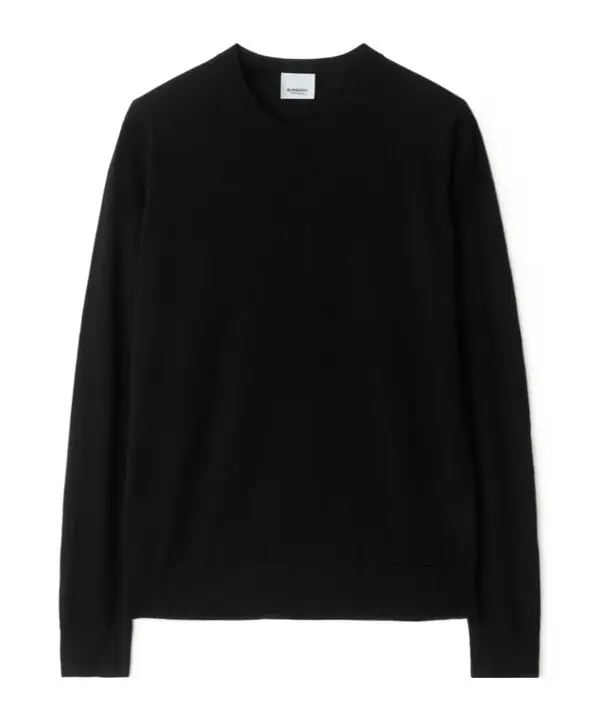 Burberry Wool Sweater With Ribbed Detailing