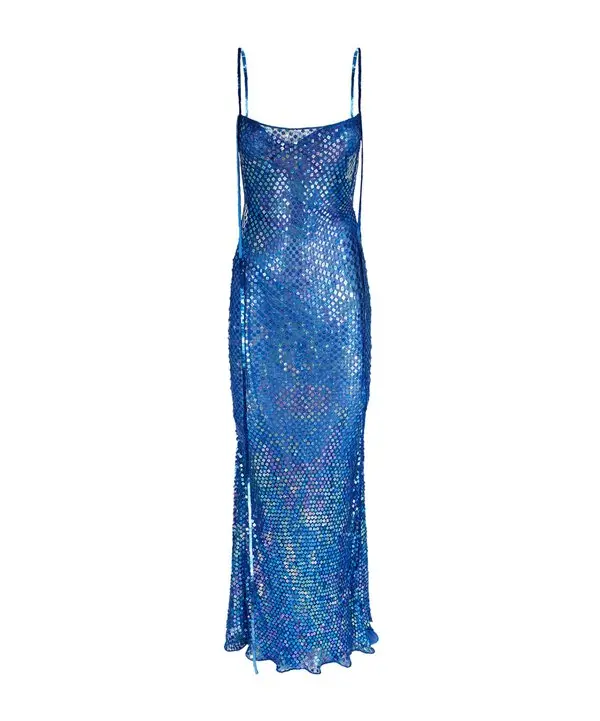 Attico Sequin Trumpet Hem Gown