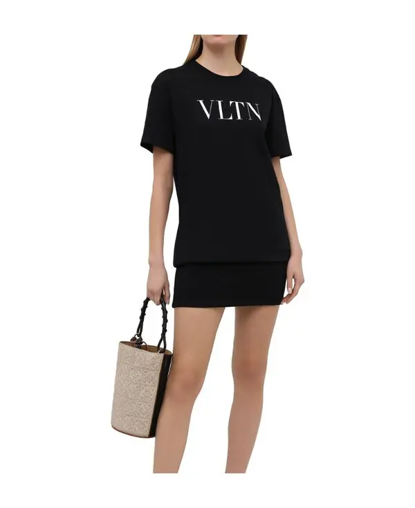 Valentino Garavani Vltn Logo Print T-shirt Dress