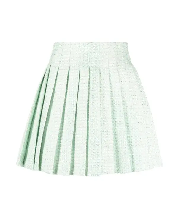 SELF-PORTRAIT High Waist Pleated Mini Skirt