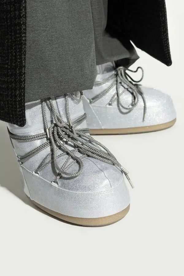 Moon Boot Icon Low Glitter Lace-up Boots