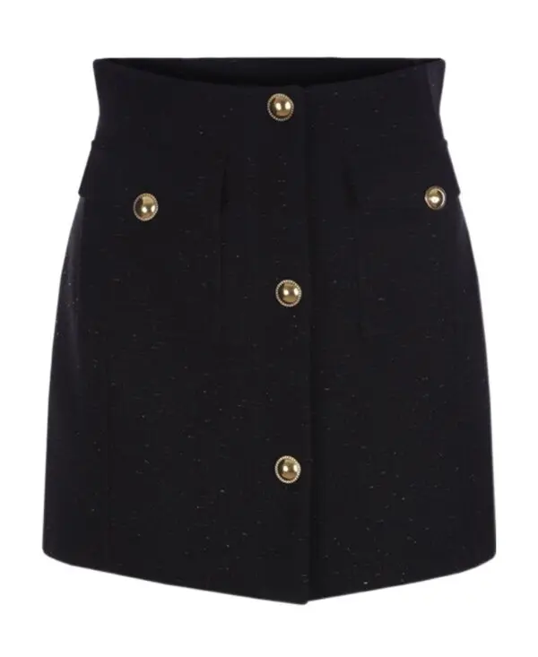 Alessandra Rich Bouclé A-line Mini Skirt