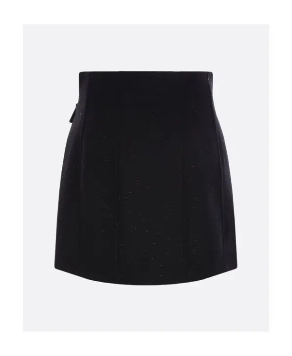 Alessandra Rich Bouclé A-line Mini Skirt
