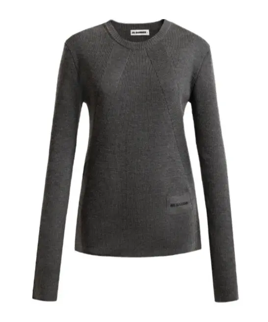 JIL SANDER Long Sleeve Crew Neck Sweater