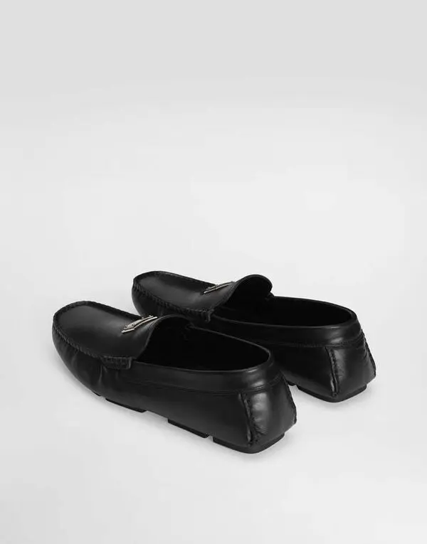 Dolce & Gabbana Logo Plaque Moccasins - Black