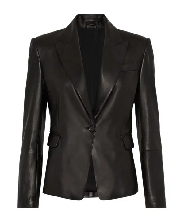 Brunello Cucinelli Single-breasted Tailored Leather Blazer