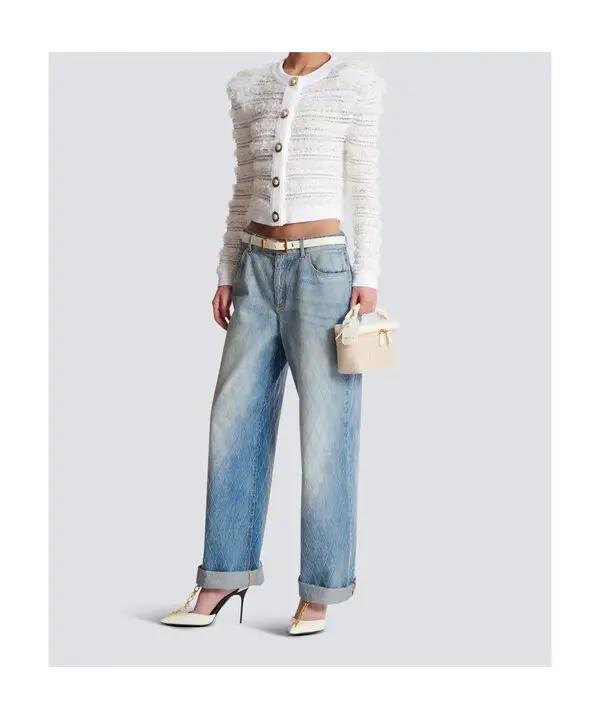 Balmain Logo Patch Straight-leg Jeans