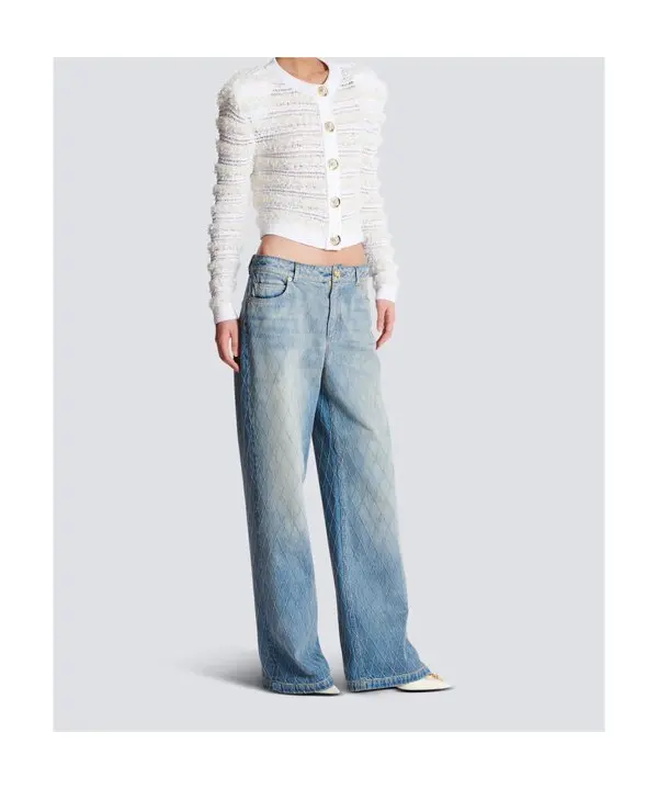 Balmain Logo Patch Straight-leg Jeans