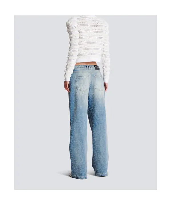 Balmain Logo Patch Straight-leg Jeans