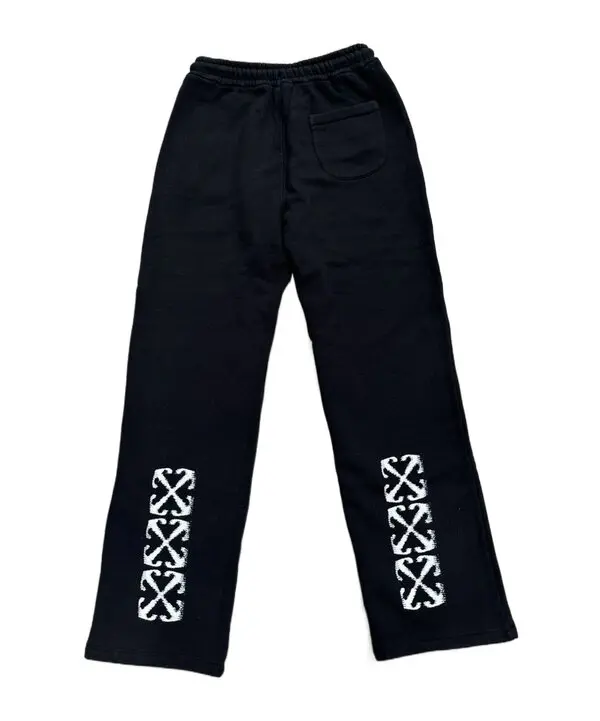 Off-White Arrow Pattern Drawstring Joggers - Black