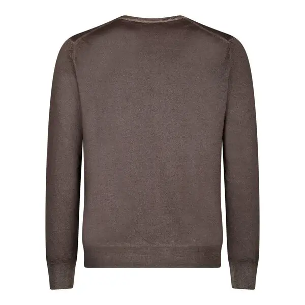 GRAN SASSO Long Sleeve Crewneck Jumper - Light Brown