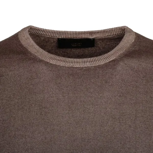 GRAN SASSO Long Sleeve Crewneck Jumper - Light Brown