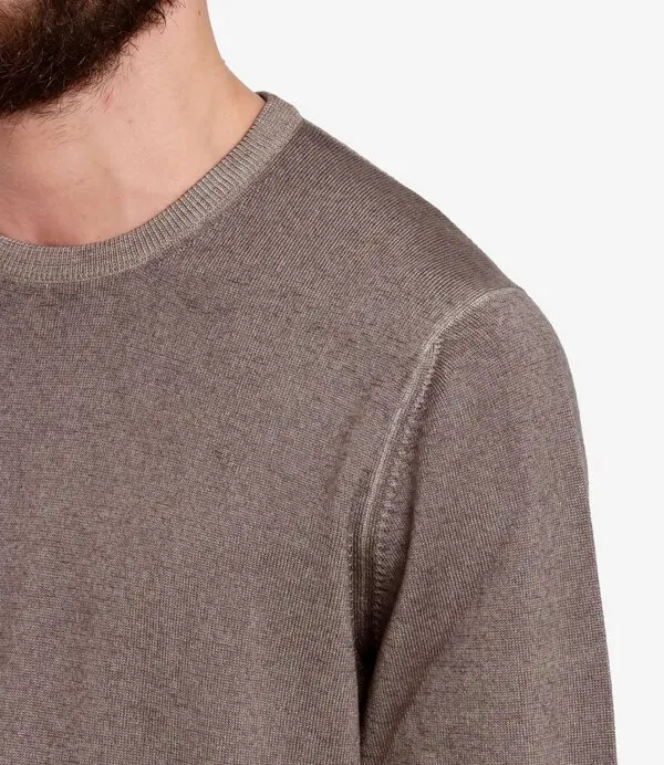 GRAN SASSO Long Sleeve Crewneck Jumper - Light Brown