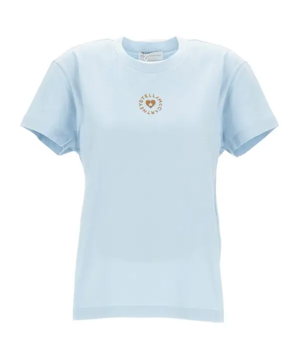 Stella McCartney Logo Printed Crewneck T-shirt - Blue