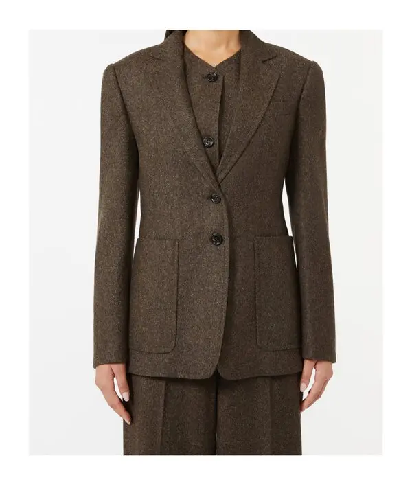 Max Mara Tailored Button-up Jacket - Brown
