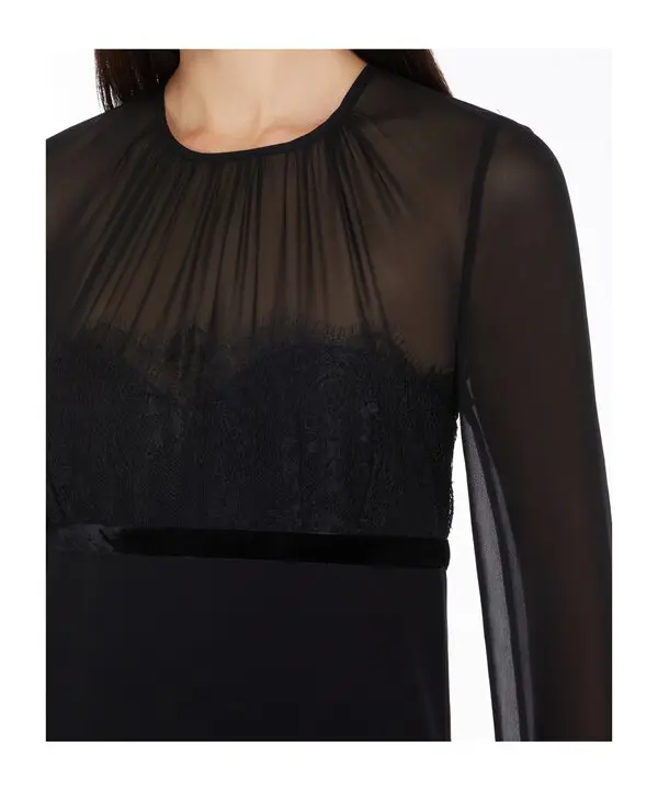 Max Mara Crewneck Long-sleeved Dress