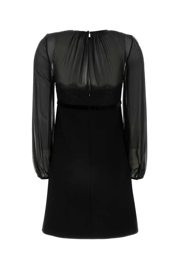 Max Mara Crewneck Long-sleeved Dress